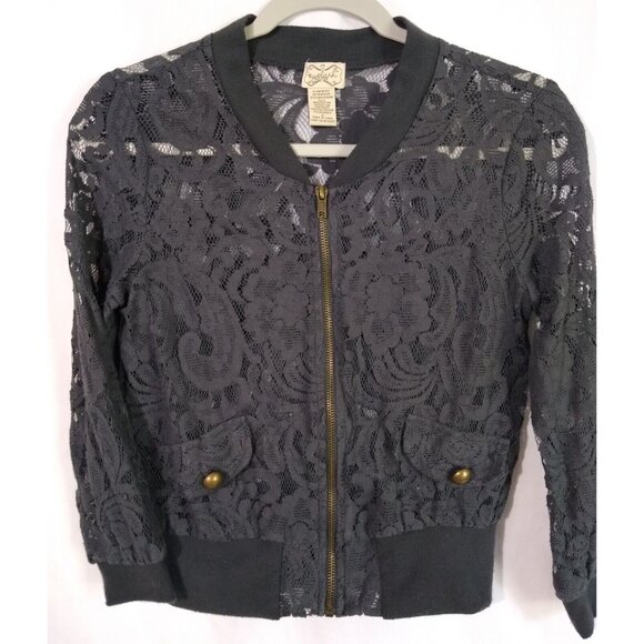 Eyelash Couture | Jackets & Coats | Eyelash Couture Lace Zipper Front ...